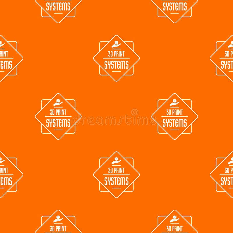 Systems 3d Printing Pattern Vector Orange Stock Vector - Illustration ...