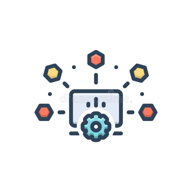 Color Illustration Icon for Systems, Digital and Electronic Stock ...