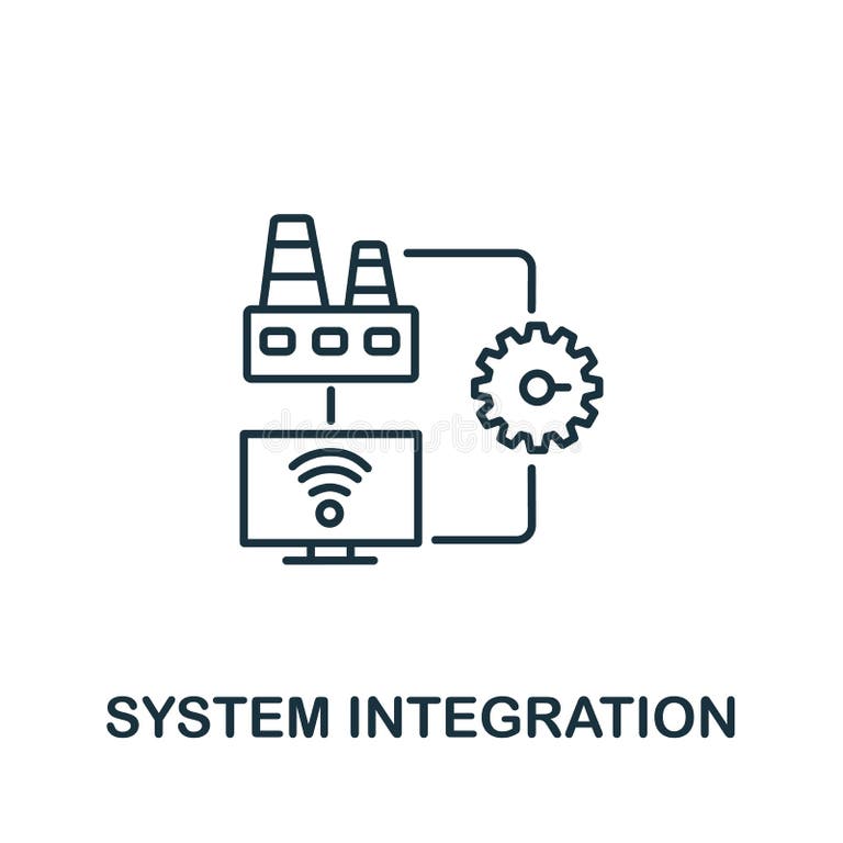 Systems Integration Icon Industry 4 Collection Stock Illustrations – 52 ...