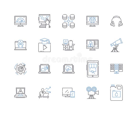 Systems Line Icons Collection. Complexity, Integration, Automation ...