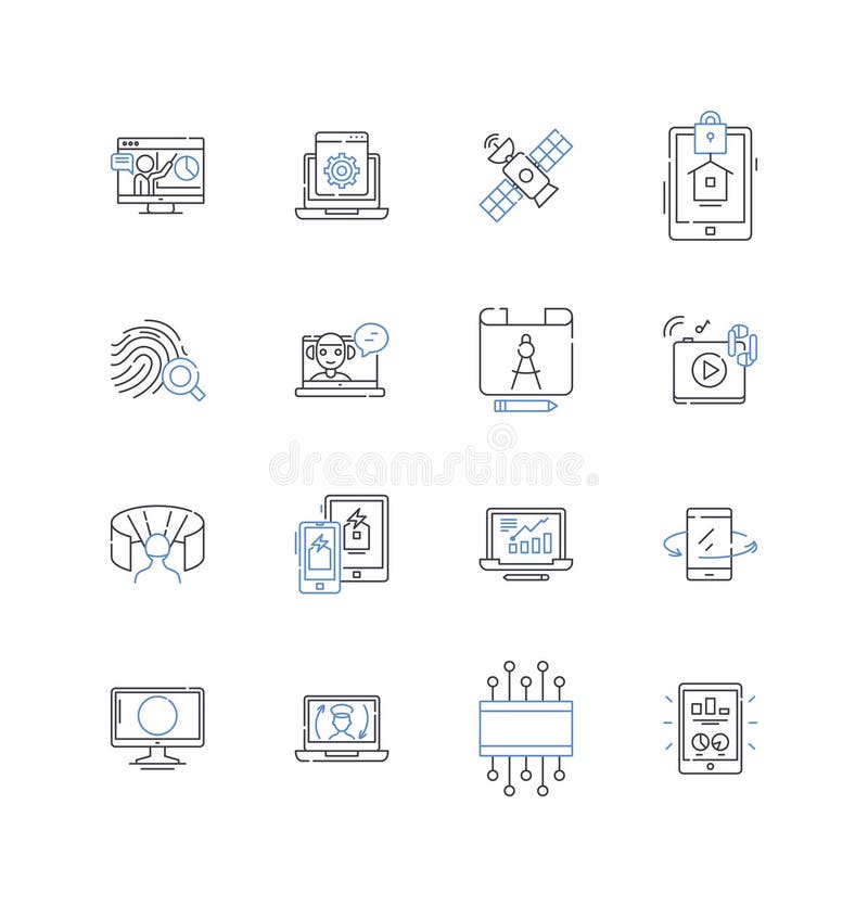 Systems Line Icons Collection. Nerk, Database, Integrated, Automated ... Systems Line Icons Collection. Nerk, Database, Integrated, Automated ...