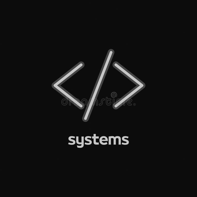 Systems it sign stock illustration. Illustration of direction - 266079832