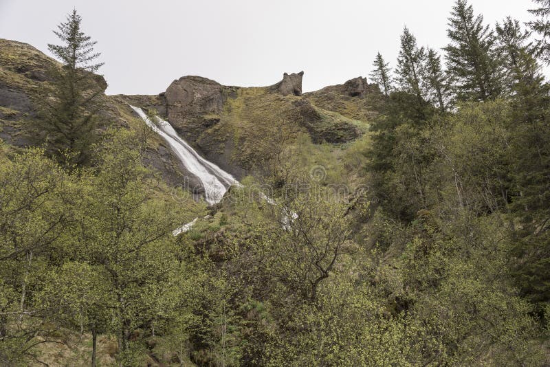 Systrafoss Waterfall Viewed during Sunny Day on Iceland Stock Photo ...