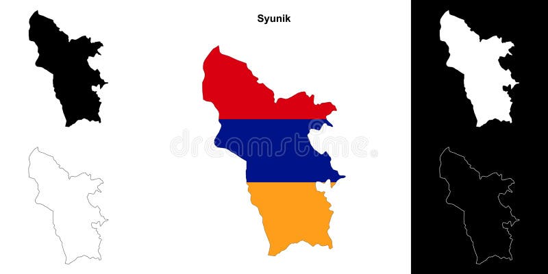 Syunik outline map stock vector. Illustration of tourism - 323729239