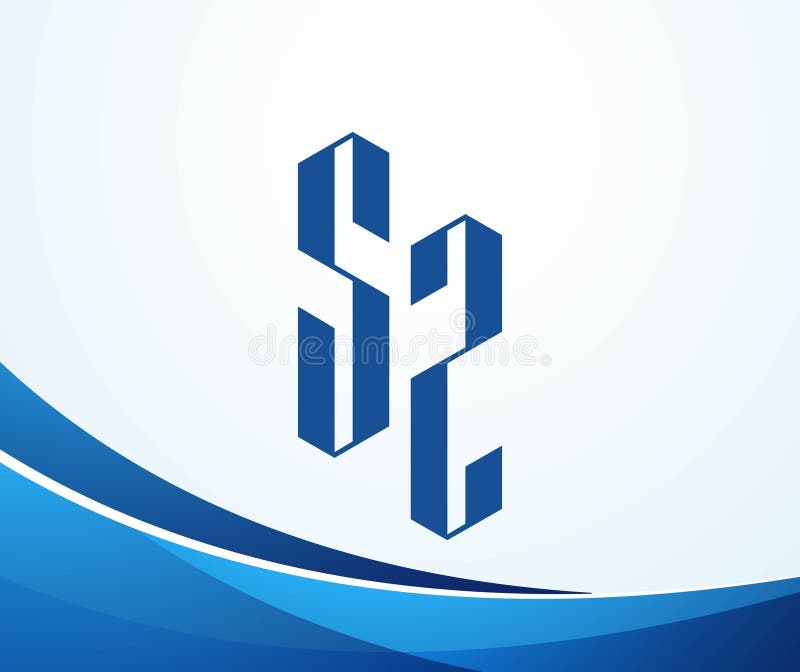 SZ Alphabet Letter Logo Design Template Elements Stock Vector ...