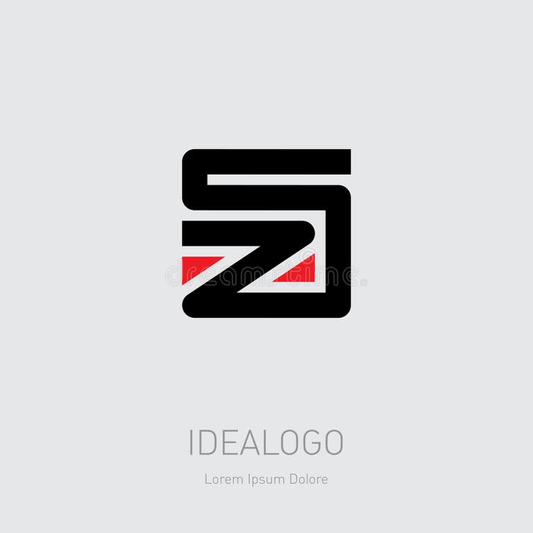 SZ - Vector Design Element or Icon. Initials, Monogram or Logotype ...