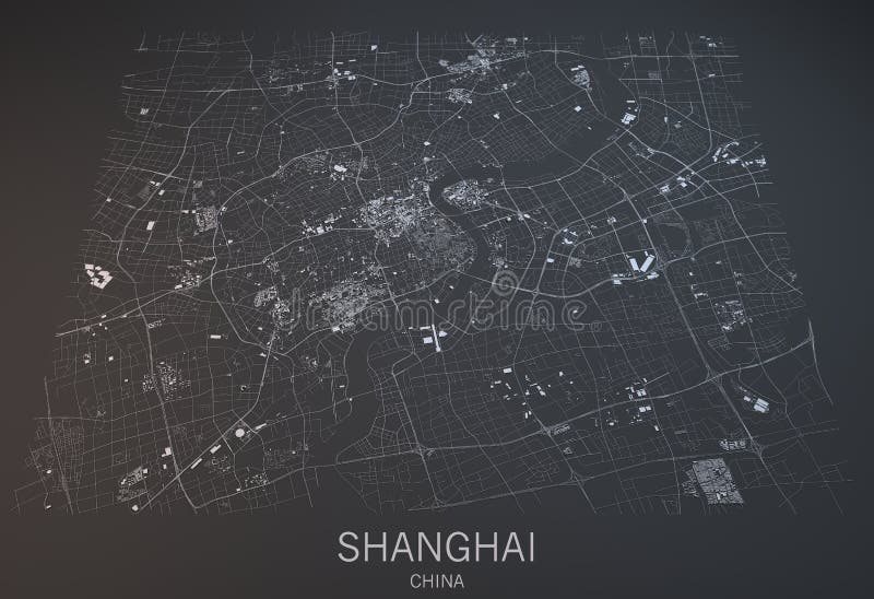 Mapa Satelitarna Szanghaju I Okolic Chińskiej Republiki Ludowej Drogi ...