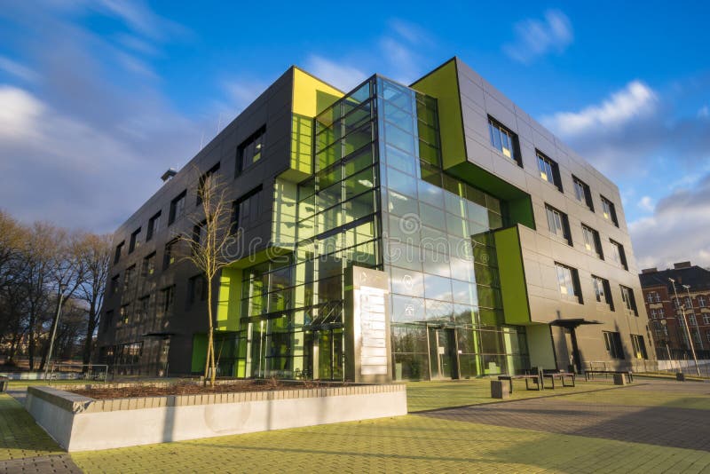 Szczecin, March 2018: Modern Building Complex of the Research Ce ...