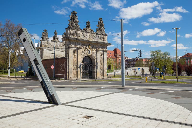 Szczecin / Port Gate and Sundial Editorial Photography - Image of port ...