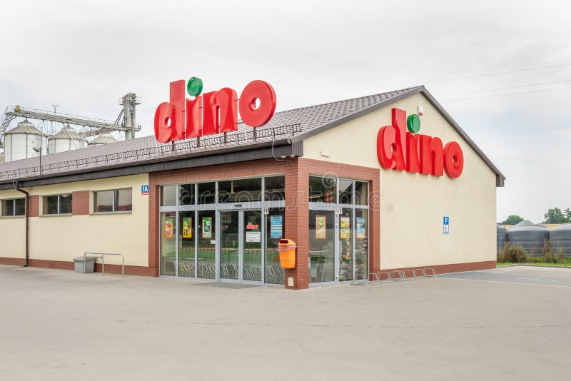 The Dino Chain Store in the Town of Szczyty Editorial Stock Image ...