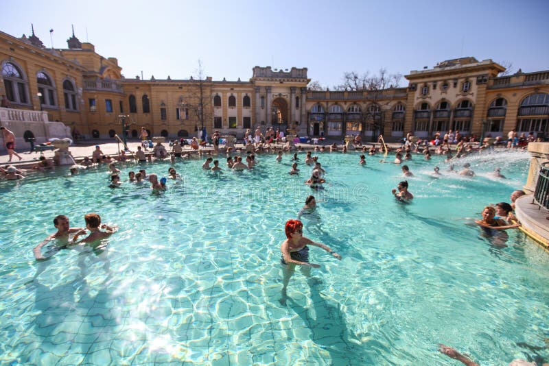 The Szechenyi Spa in Budapest Editorial Stock Image - Image of ...