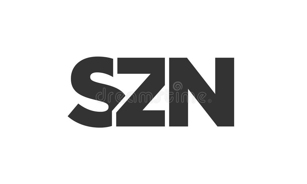SZN Logo Design Template with Strong and Modern Bold Text. Initial ...