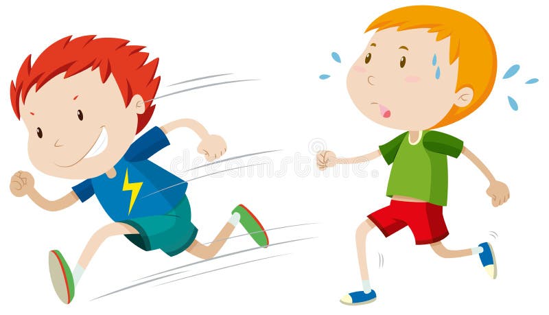 Szybki Biegacz I Wolny Biegacz Ilustracja Wektor - Ilustracja złożonej ...