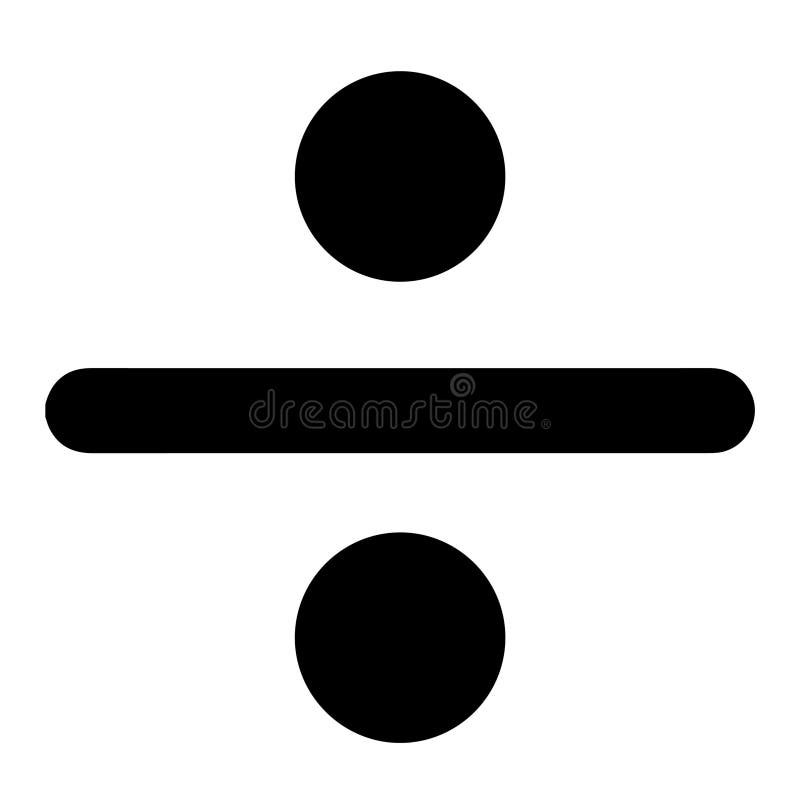 Símbolo De División Signo De Símbolo Matemático Básico Icono De Botón