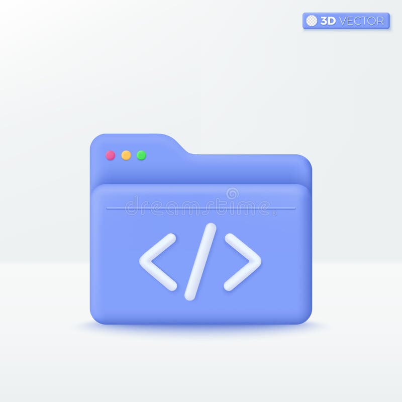 Símbolo De Icono De Carpeta Para Desarrollo De Páginas Web. Lenguaje De Programación De Lenguaje ...