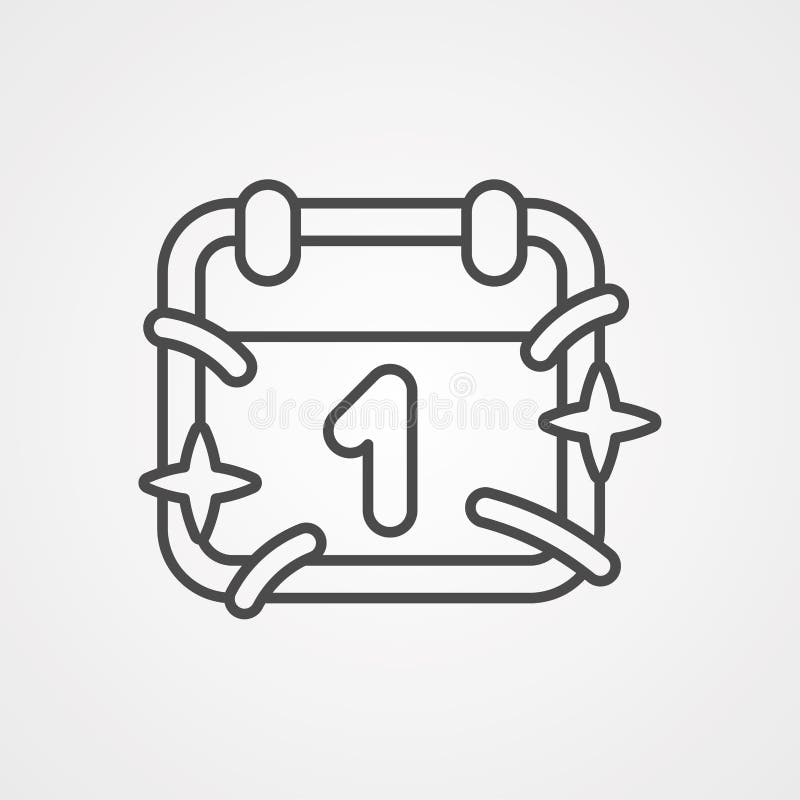SÃ­mbolo De SÃ­mbolo De Icono Del Vector Del Calendario Stock de ilustración - Ilustración de ...