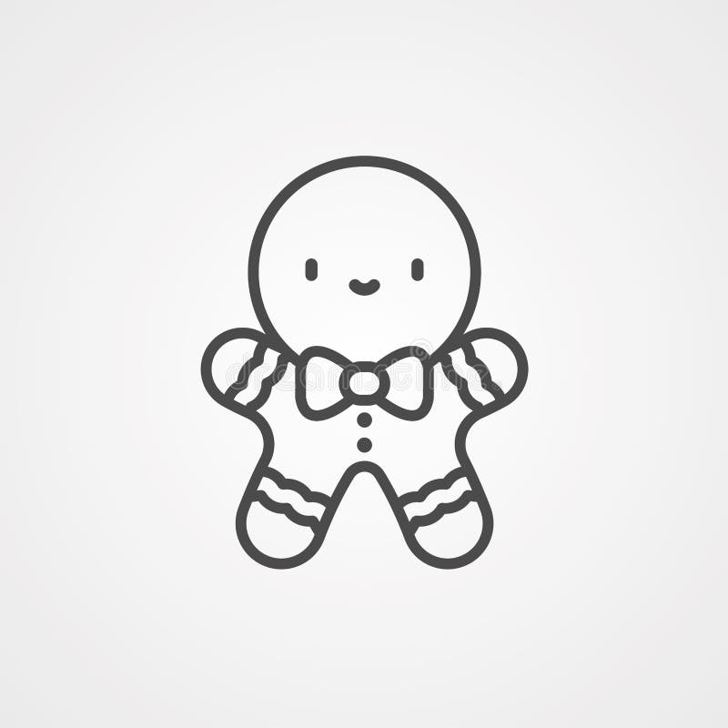 SÃ­mbolo De SÃ­mbolo De Icono Del Vector De Pan De Jengibre Stock de ilustración - Ilustración ...