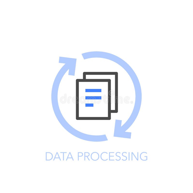 Símbolo De Icono De Procesamiento De Datos Visual Simple Ilustración del Vector - Ilustración de ...
