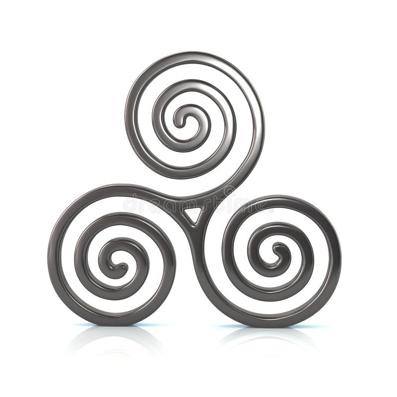 Símbolo Triskele Aislado Sobre Fondo Blanco. Símbolo De Triple Espiral. Signo Celta Para ...
