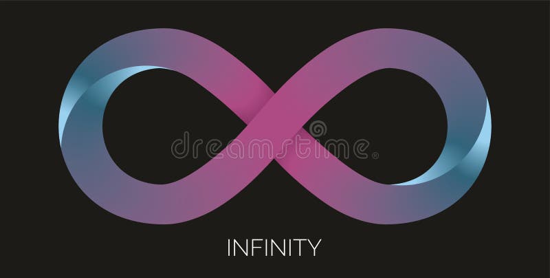 Símbolo Infinito En Azul Y Rosa Ilustración Vectorial Ilustración Del