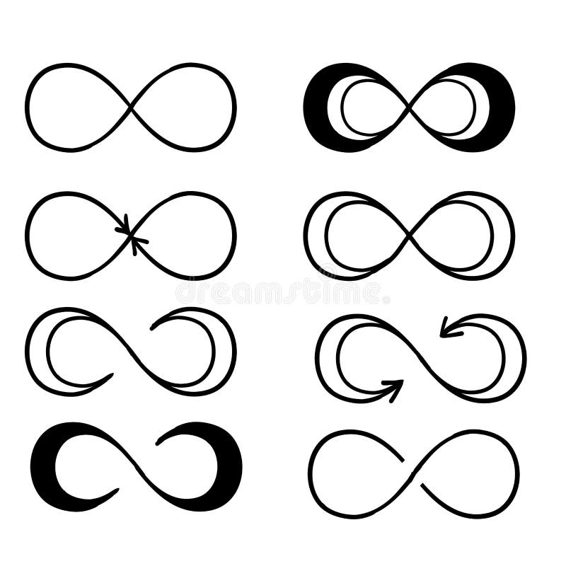 Símbolos Infinitos Eterno Ilimitado Interminable Logo De La Vida O
