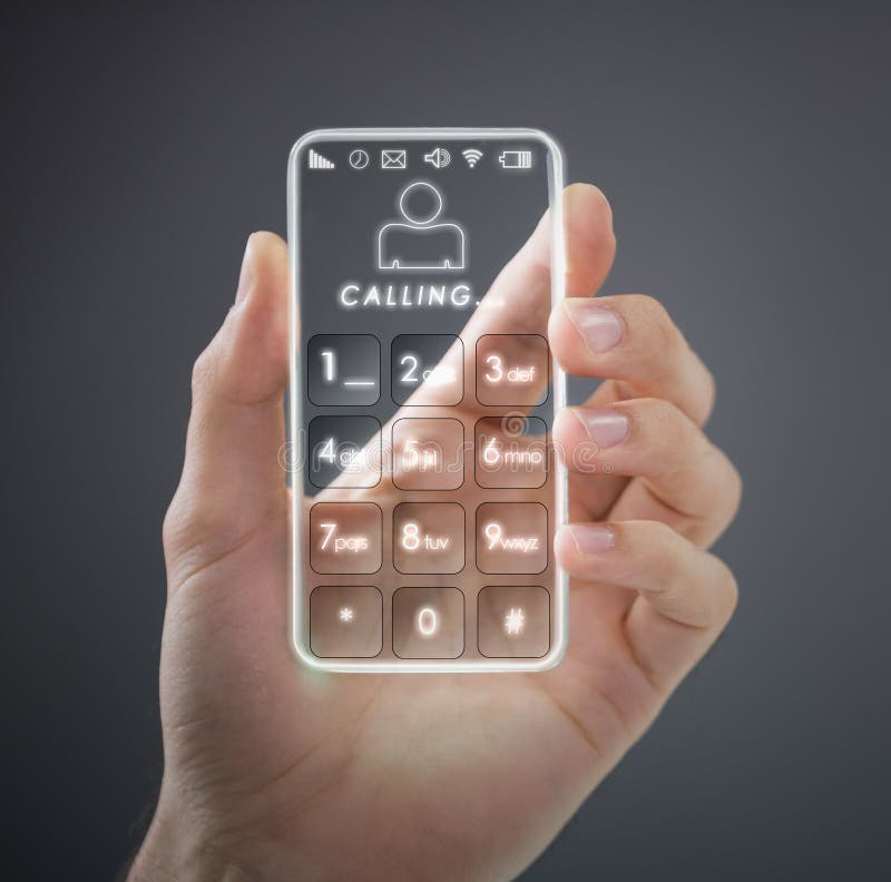 Téléphone Intelligent Mobile Transparent Photo stock - Image du ...