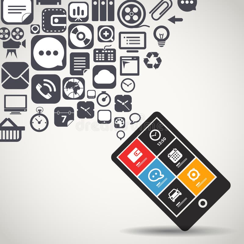 Web Moderne Et Collection Mobile De Pictogrammes D'application Lineart ...