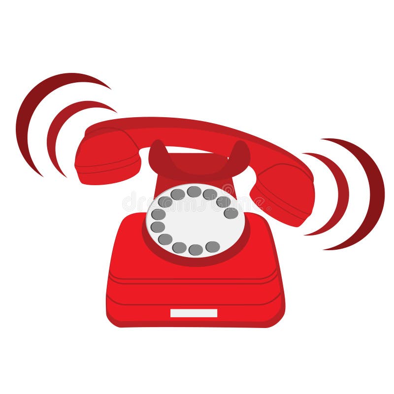 Téléphone rouge illustration stock. Illustration du combiné - 58531697