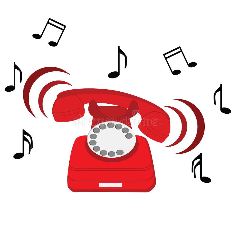 Téléphone rouge illustration stock. Illustration du combiné - 58531697