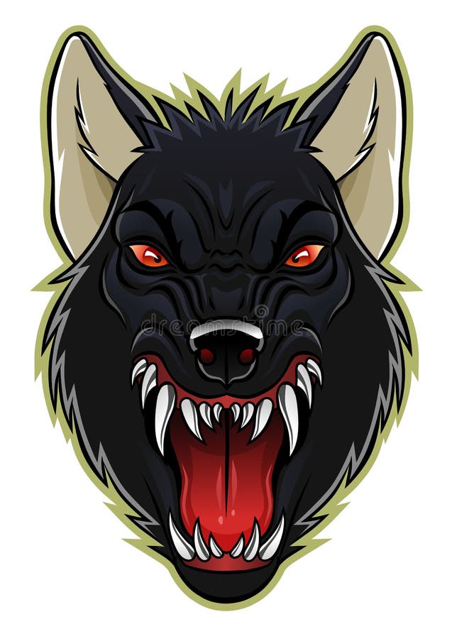Portrait de loup-garou illustration stock. Illustration du verticale ...