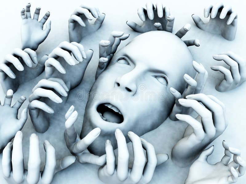 Tête effrayante illustration stock. Illustration du horrifier - 2072101