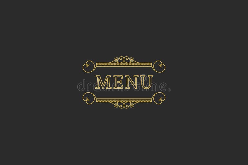 Título Del Menú Del Restaurante Ilustración del Vector - Ilustración de ...