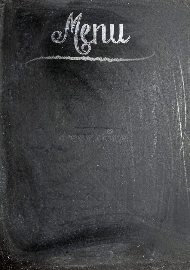Título Do Menu Escrito Com Giz No Quadro-negro Imagem de Stock - Imagem ...
