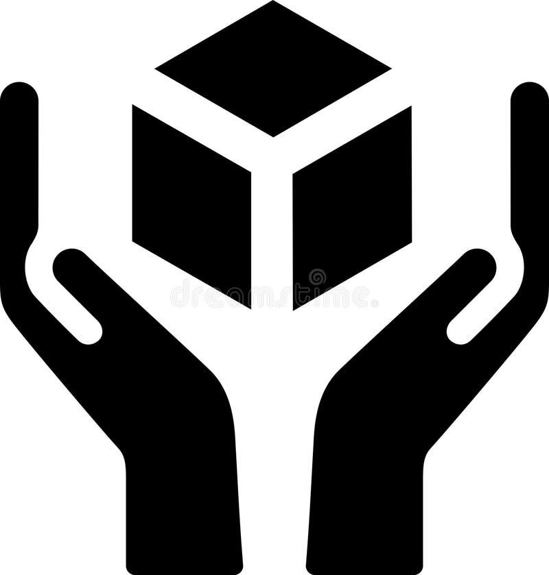 Manipular Con Cuidado Icono Plano Con Triángulo Negro Aislado En Fondo ...