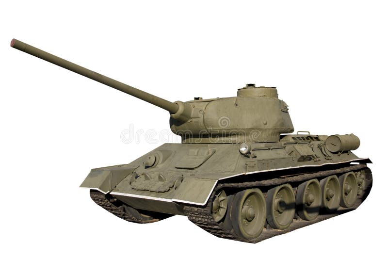 T-34-85 tank isolated stock photo. Image of medium, russian - 8221602