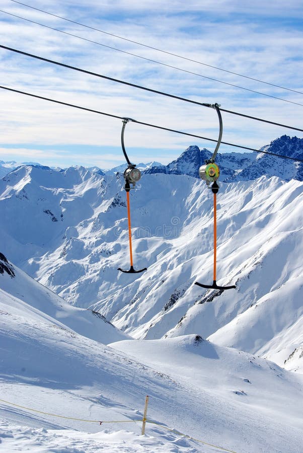 T-bar lift stock image. Image of destinations, mountain - 20335387