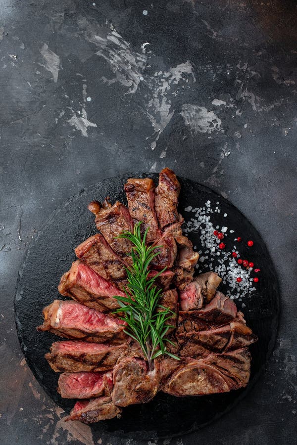 T-bone or Porterhouse Grilled Beef Steak with Spices and Herbs ...
