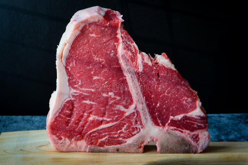 Raw T-bone Steak on the Kitchen Table Stock Photo - Image of alonso ...