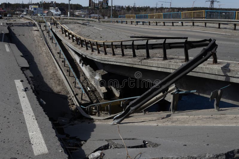 Devastation in an Area Affected by the Ukraine War Stock Image - Image ...