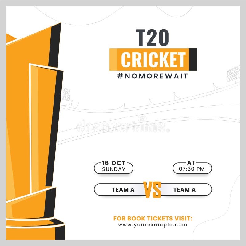 T20 Cricket Poster Design with Winning Trophy Cup and Participating ...