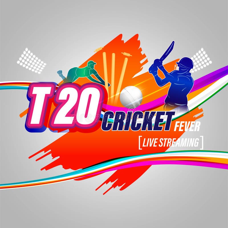 ICC Men`s T20 World Cup Cricket Championship Background Stock Vector ...