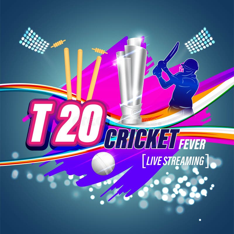 ICC Men`s T20 World Cup Cricket Championship Background Stock ...