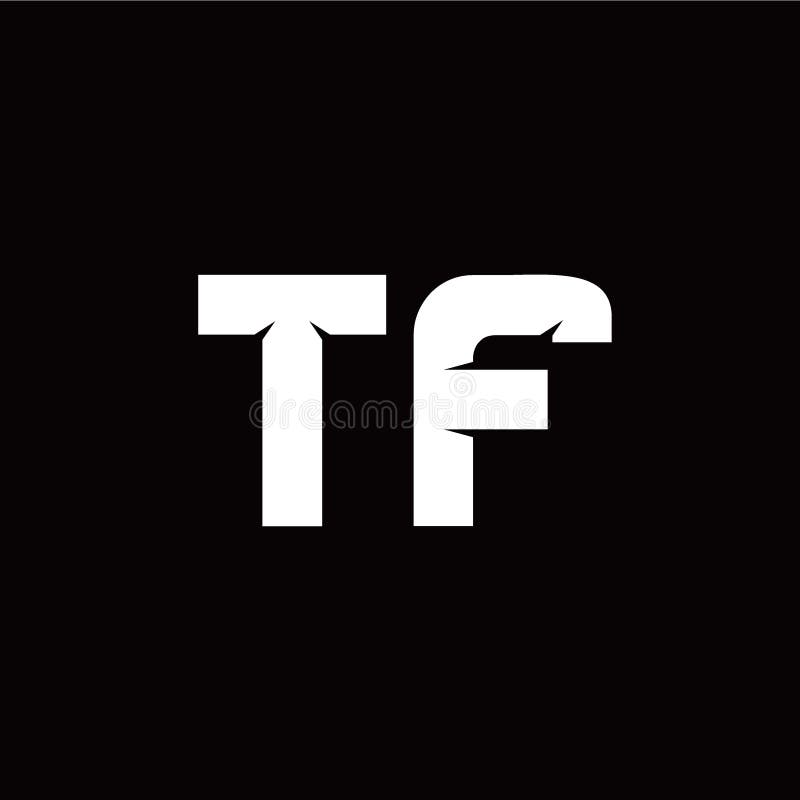 T F Letter Monogram Style Initial Logo Template Stock Illustration ...