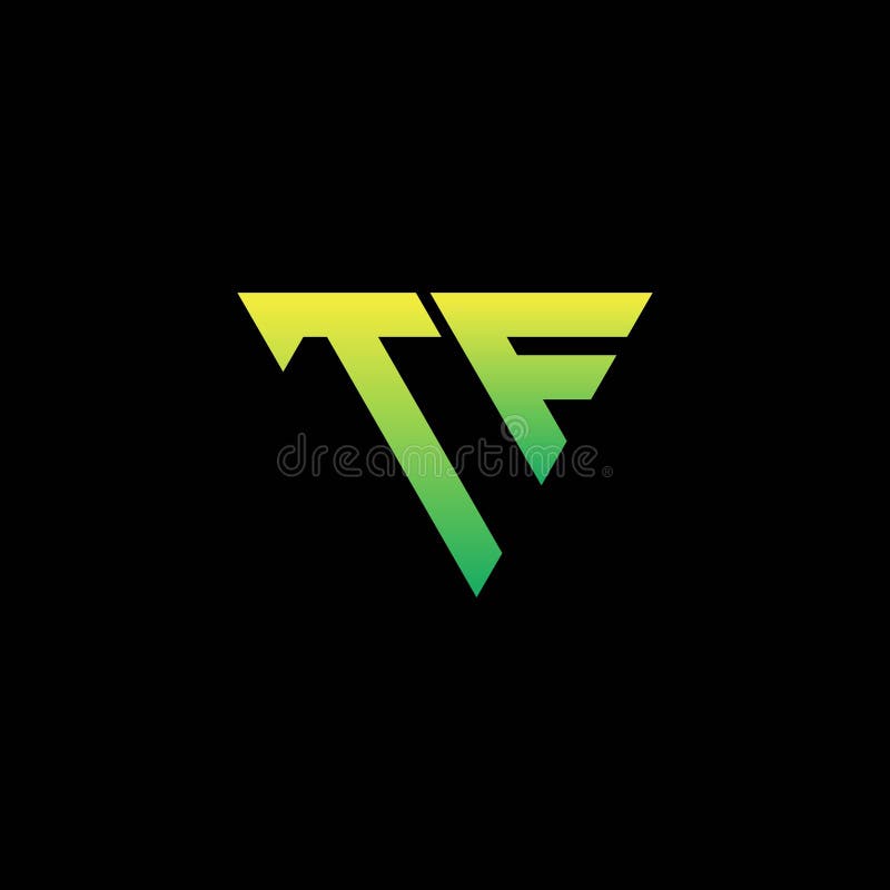 T F Initial Triangle Logo Monogram with Triangle Shape Stock Vector ...