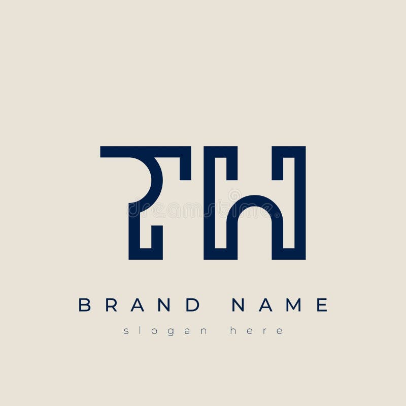 TH Alphabet Letter Icon Logo Stock Vector - Illustration of typography ...