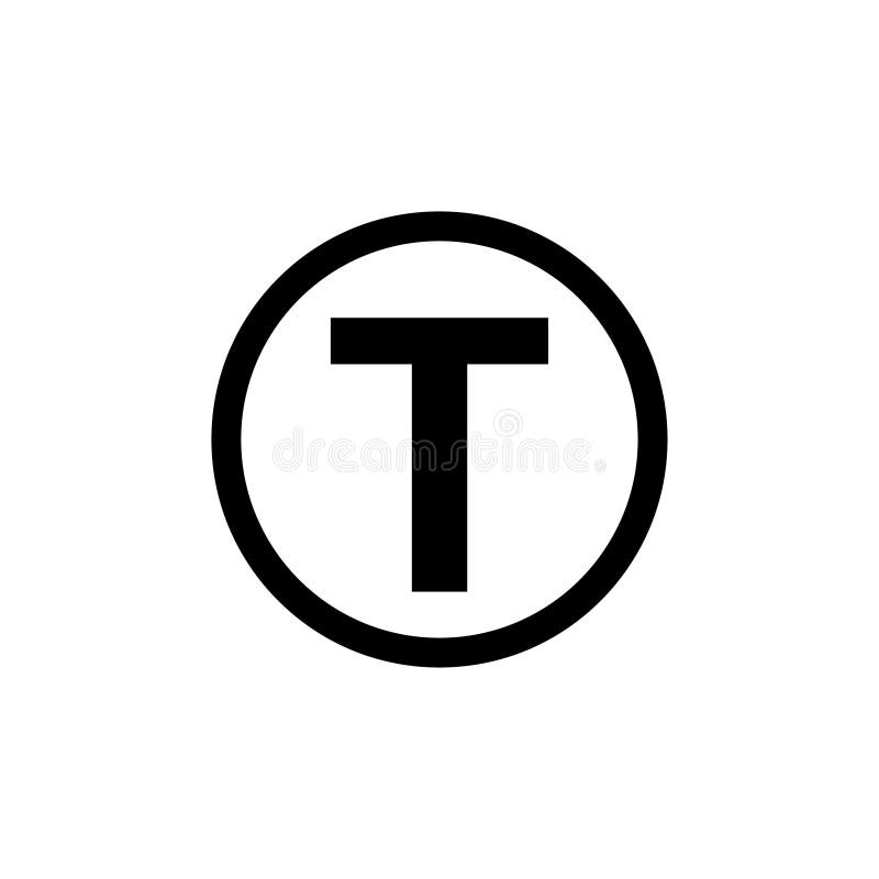 T Icon Vector Illustration Template Design Trendy Stock Vector ...