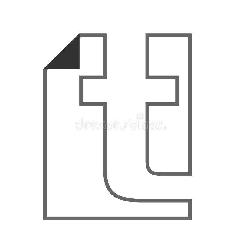 T Initial Letter Logo Design with Document Symbol Icon Vector Graphic ...