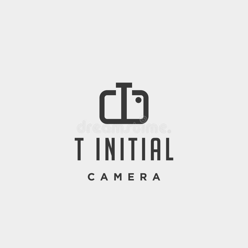 T Initial Photography Logo Template Vector Design Stock Vector ...