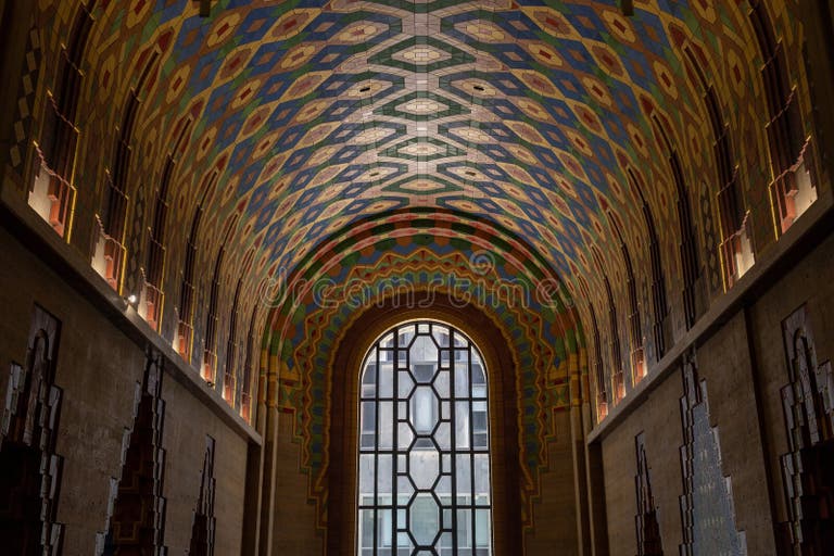 Nside View of a Detroit Art Deco Structure Stock Image - Image of ...