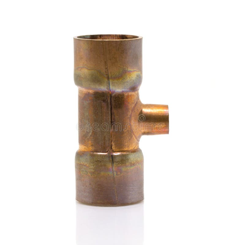 T-joint Connection Pipe of Air-conditioner or Refrigerant System Stock ...